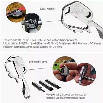 24 in 1 Key shaped pocket tool – Pure Fit Story