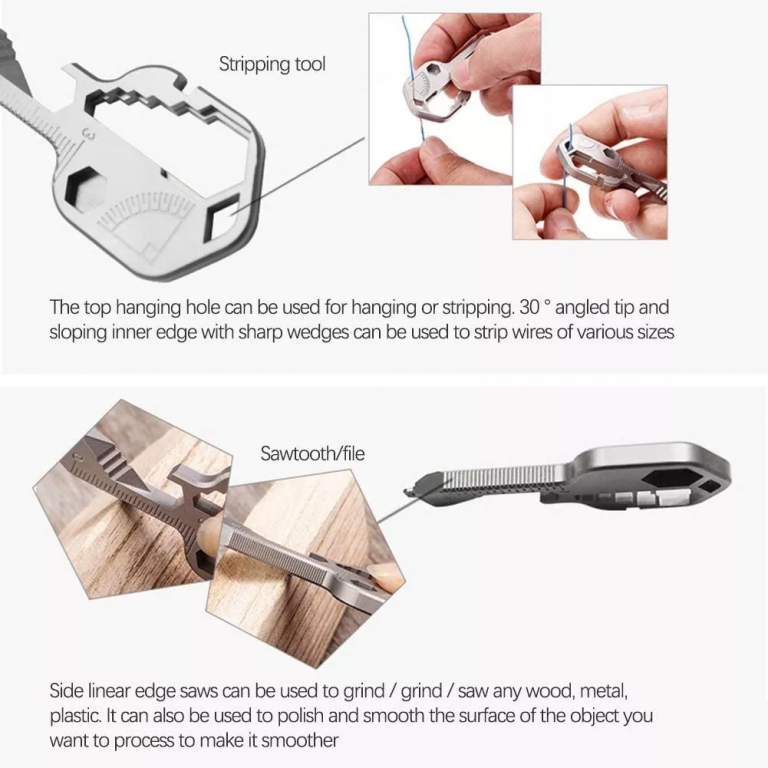 24 in 1 Key shaped pocket tool – Pure Fit Story