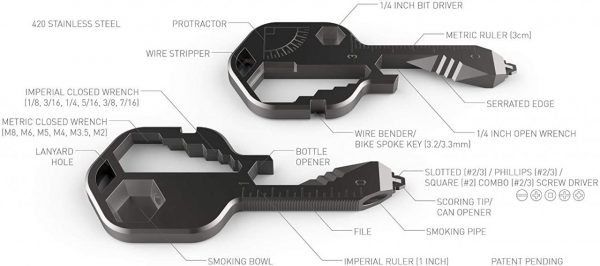 24 in 1 Key shaped pocket tool – Pure Fit Story