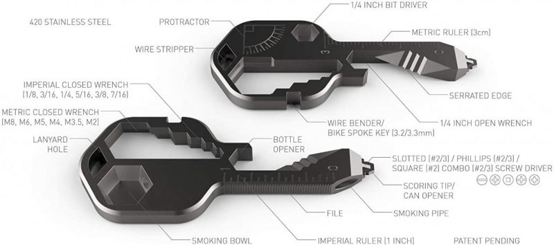 24 in 1 Key shaped pocket tool – Pure Fit Story